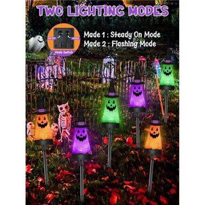 Holiday | 6 Pack Ghost Halloween Solar Decorations Outdoor Pathway ...